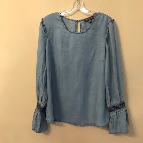 Alexander Jordan | Tops | Alexander Jordan Blue Boho Blouse | Poshmark